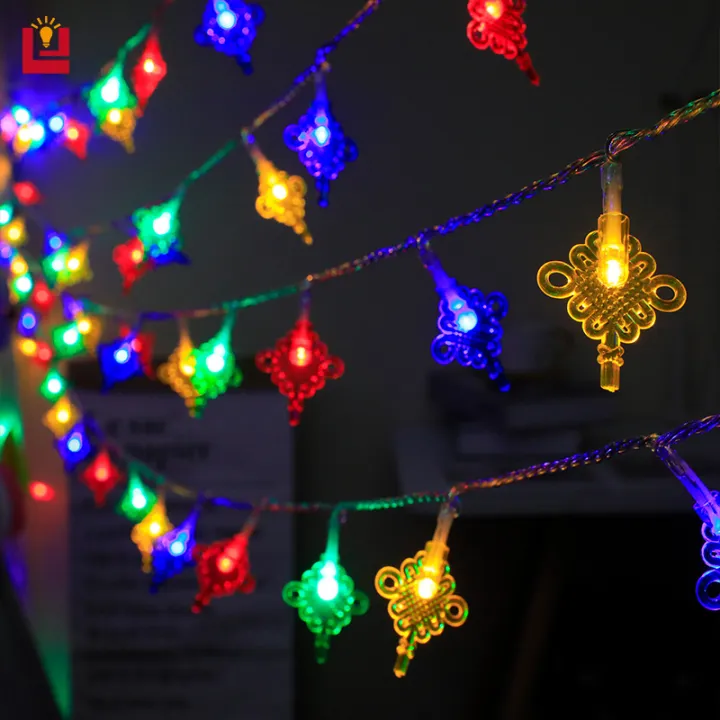 YONUO จีนใหม่ปีสายLedไฟจีนโคมไฟสีแดงไฟกระพริบไฟสายสำหรับวันหยุดตกแต่ง | Lazada.co.th