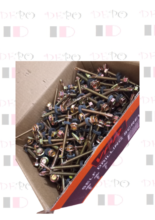 Baut Roofing 12 x 50 ( 5CM ) Baut Rofing 1 box Baut Mur Pengencang ...