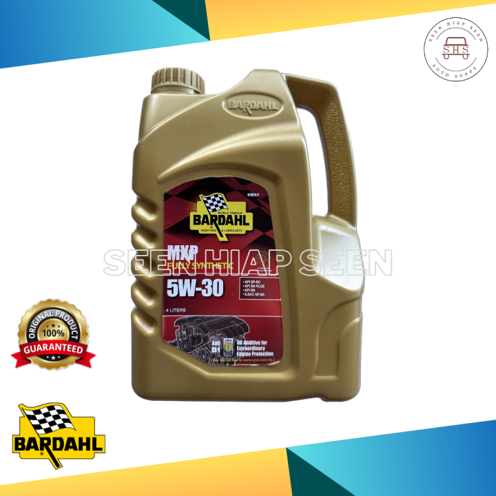 BARDAHL Premium MXP Fully Synthetic Engine Oil 5W30 API SP-RC/SN PLUS ...