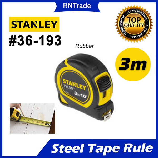 Stanley Tylon Series Steel Tape Measuring Tape 3m / 10ft #36-193 (30-608) Rubber Grip | Lazada PH