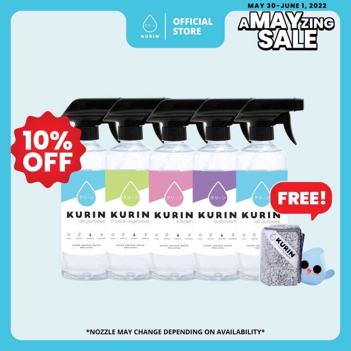 Kurin GIFT ME PACK Super Ionized Cleaning Water 500ml Set of 5 | Lazada PH
