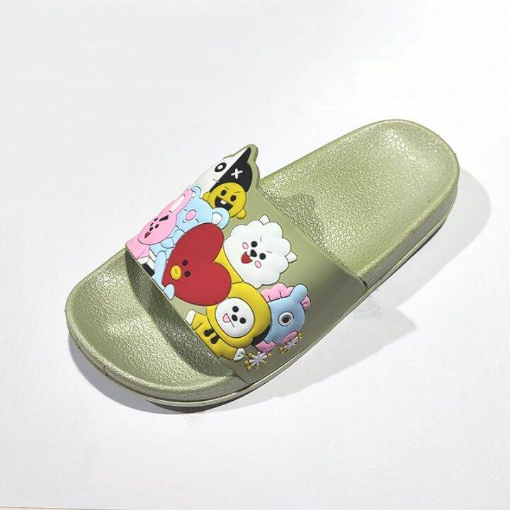 KASAI Bts Kpop Slippers BT21 Slipper Slides for Kids Korean Style Cute ...