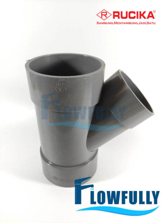 Y BRANCH D 4 x 3 inch RUCIKA PVC TY 45 derajat Y 45° | Lazada Indonesia
