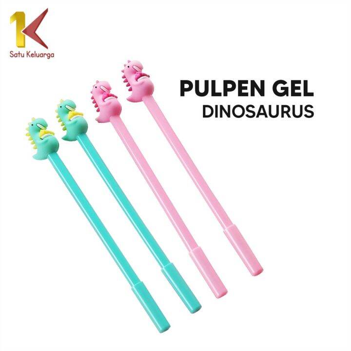 Satu Keluarga Pulpen Karakter Dinosaur A33 Pulpen Gel Dinosaurus Pena ...