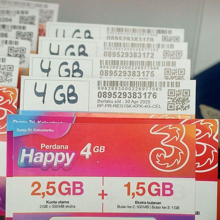 PR0M0 Kartu Perdana 3 Tri Three Kuota 4 Gb Harga Terjangkau | Lazada ...