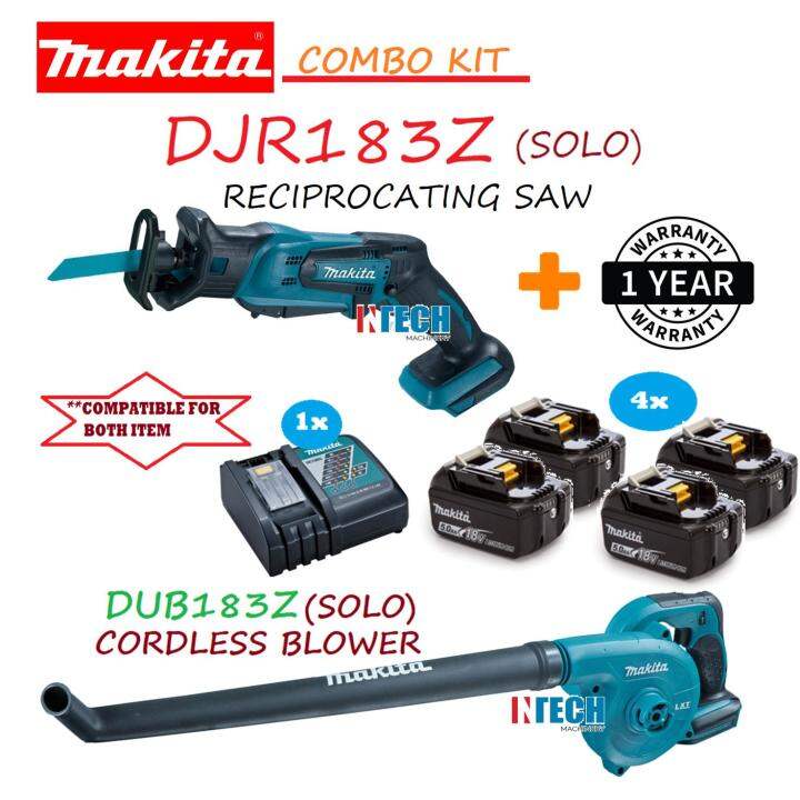 MAKITA COMBO KIT DJR183Z RECIPROCATING SAW+DUB183Z CORDLESS BLOWER C/W ...