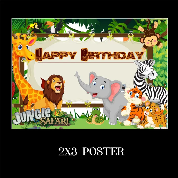 Safari Birthday Poster 2x3FT | Lazada PH