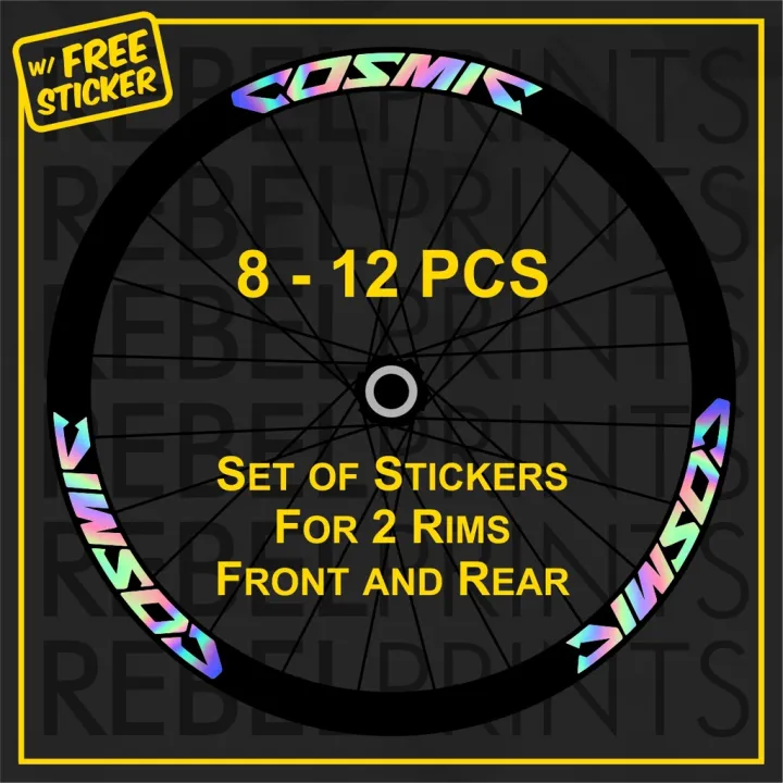 Mavic COSMIC (8 or 12 pcs) 700c 30mm Holographic Oil Slick Wheel Rim ...