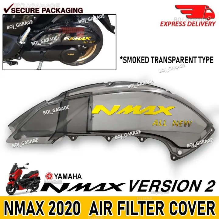 Yamaha Nmax V2 air filter cover smoked transparent nmax version 2 plug ...