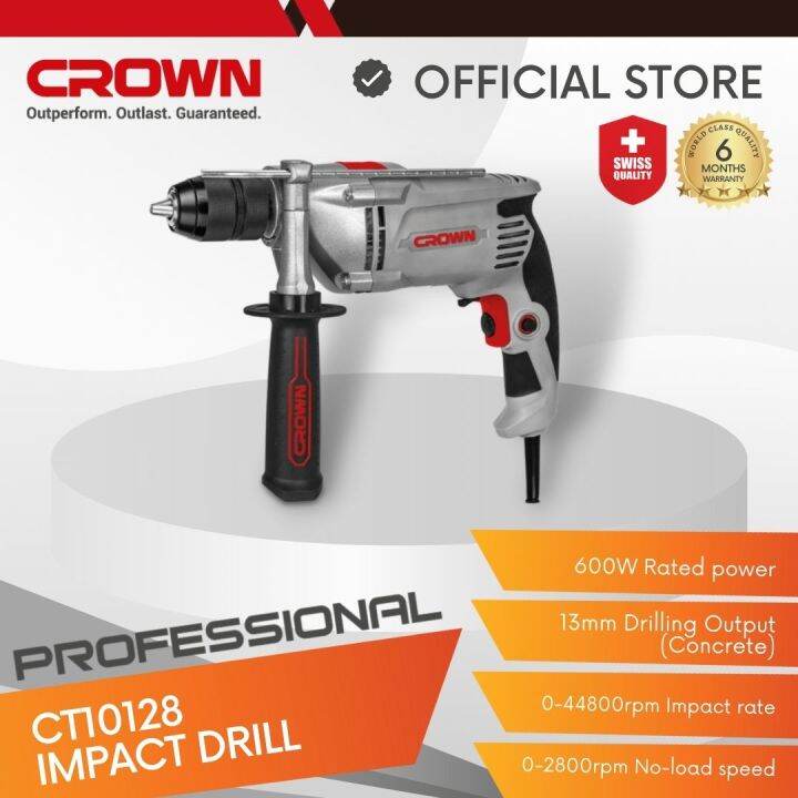 CROWN Impact Drill 600w / 13mm / CT10128 | Lazada PH