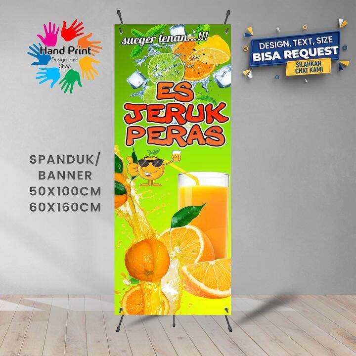 Spanduk Banner Es Jeruk Peras Hijau Gratis Memesan Desain | Lazada ...