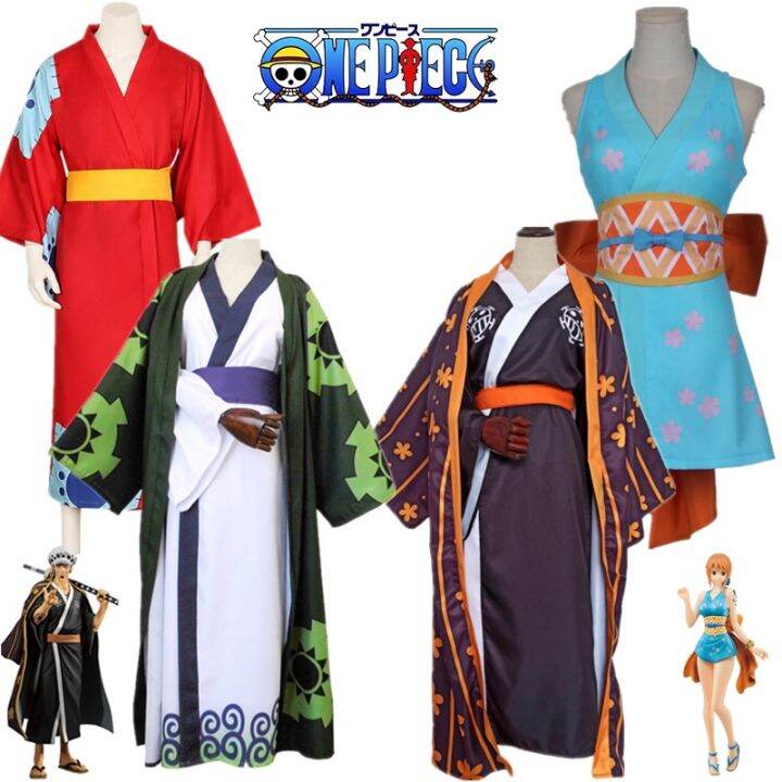 * One Piece Trafalgar D Water Law Roronoa Zoro Luffy Nami Cosplay ...