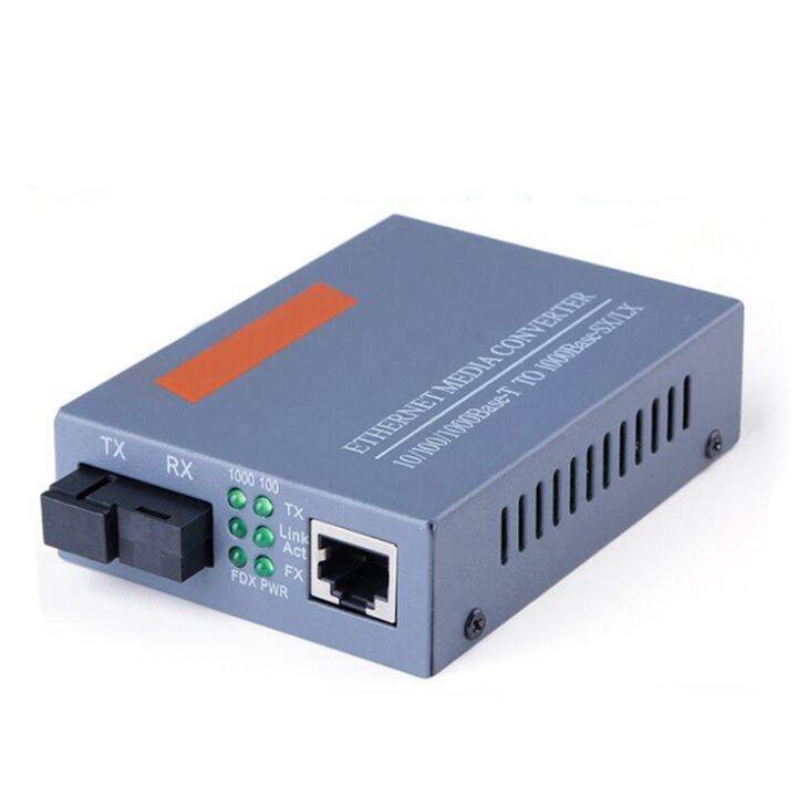 Gigabit Fiber Optical Media Converter HTB-GS-03 1000Mbps Single Fiber SC Port External Power ...