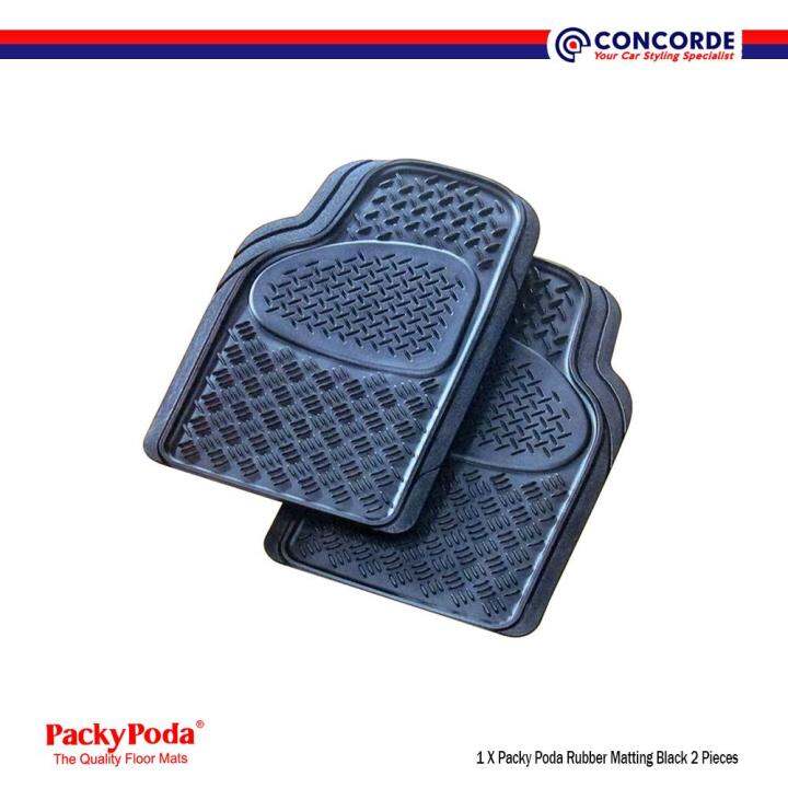 Concorde Packy Poda Rubber Matting Black 2 Pieces | Lazada PH