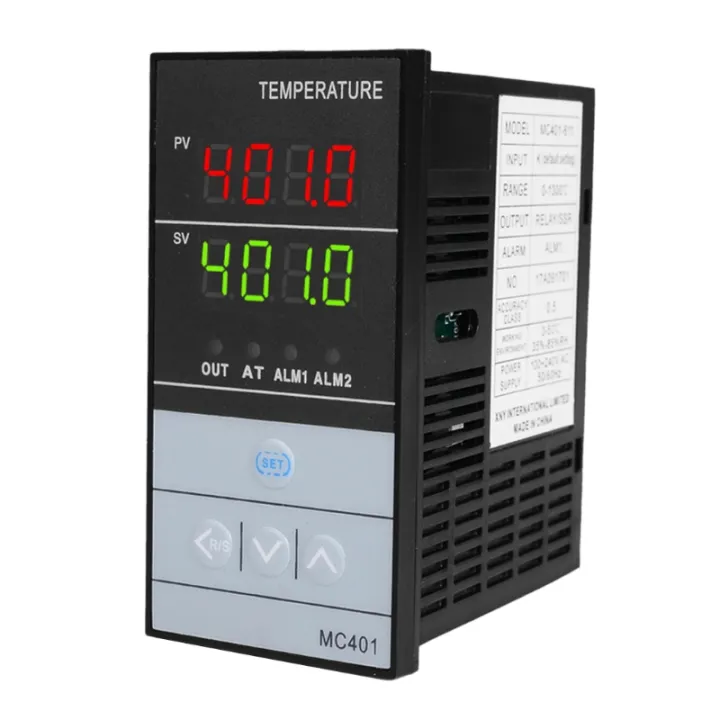 SSR Output PID Thermostat Temperature Controller ℃/℉ Fit for Universal Thermocouple Pt100 RTD ...