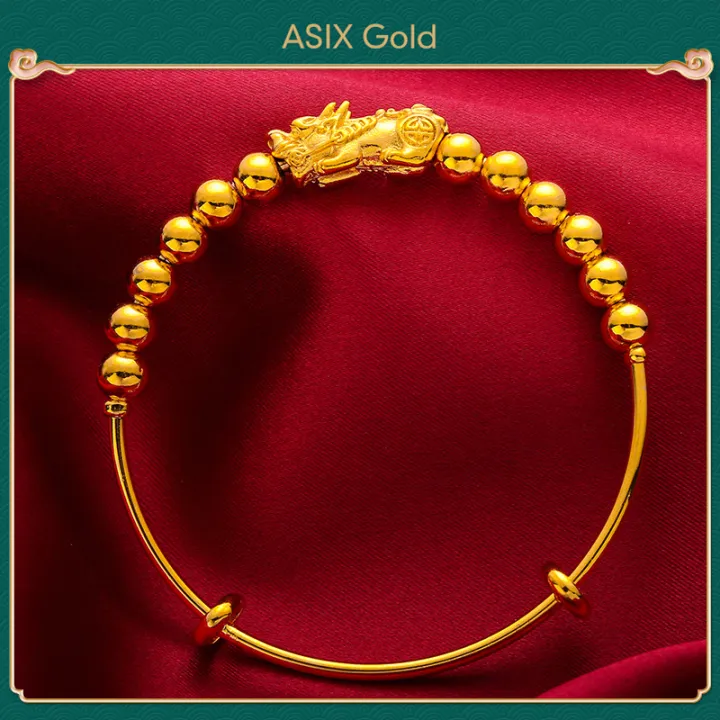 ASIX GOLD สร้อยข้อมือทองแท้ สร้อยข้อมือผู้หญิง เค โกลด์ ชุบทอง การ ...