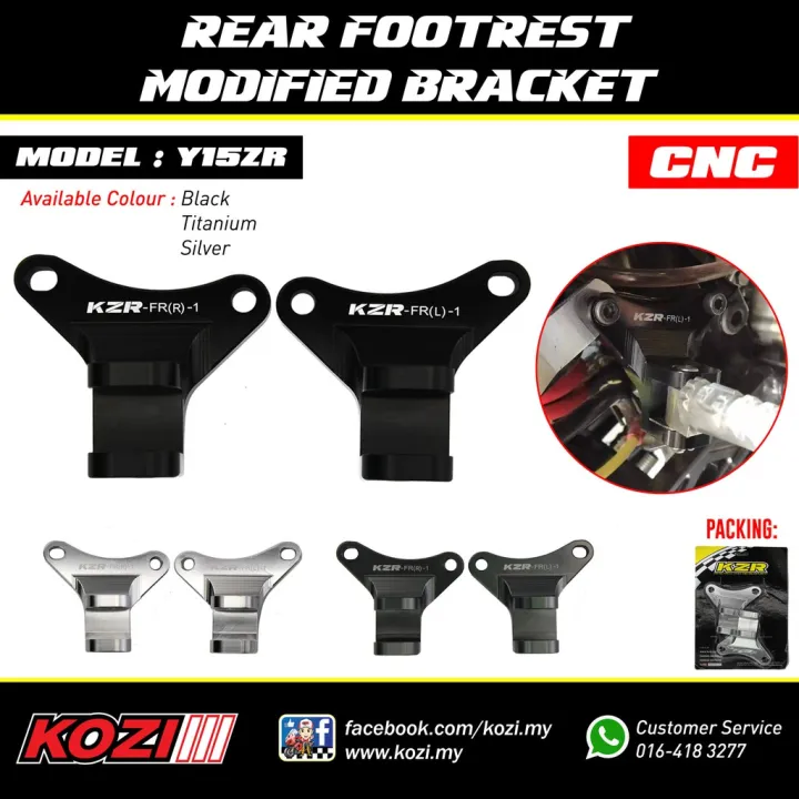 KOZI KZR REAR FOOTREST MODIFIED BRACKET CNC Y15ZR | Lazada