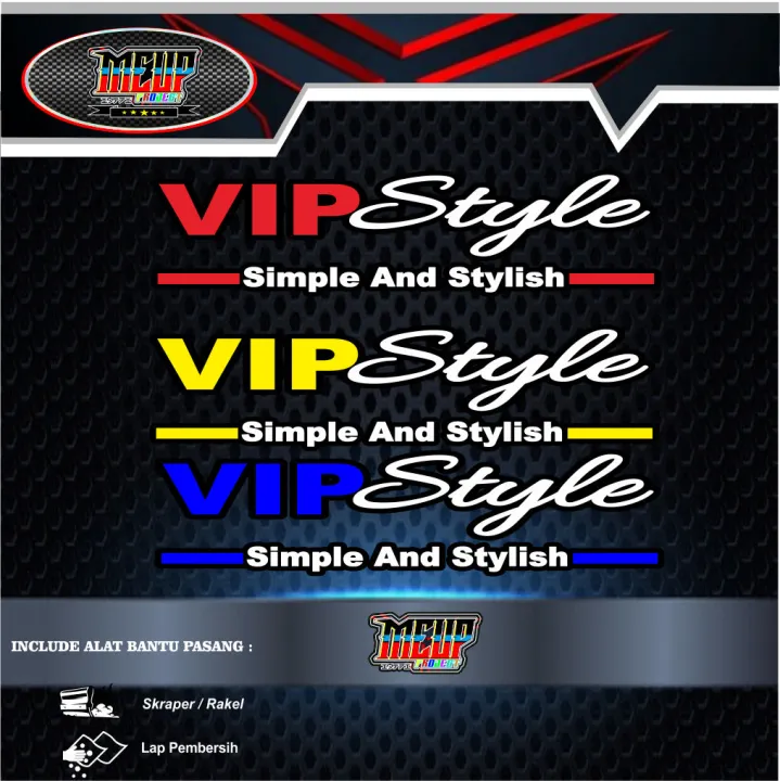 STIKER CUTTING VIP STYLE | Lazada Indonesia