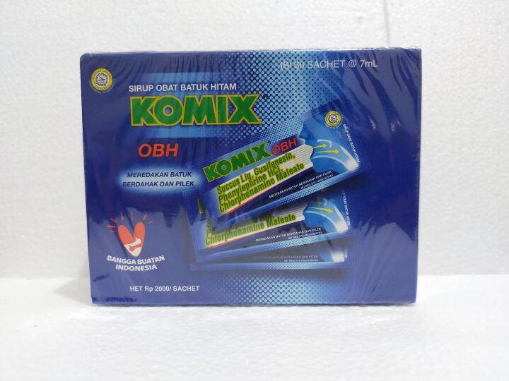 Komix OBH Syrup Box 1 Box isi 30 Sachet | Lazada Indonesia