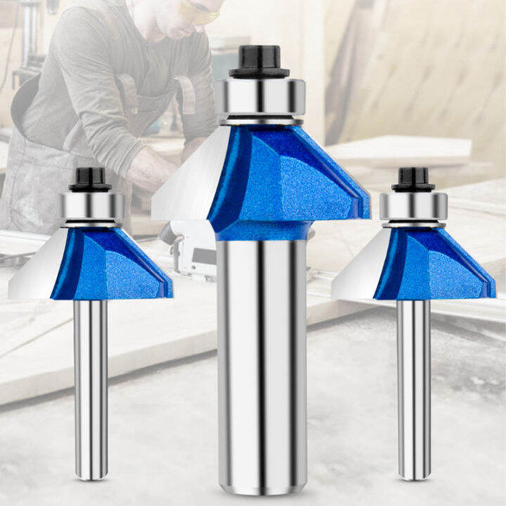 1/4" Mata Router Kayu 6mm/Mata Router 45 Derajat/Mata Profil Router ...