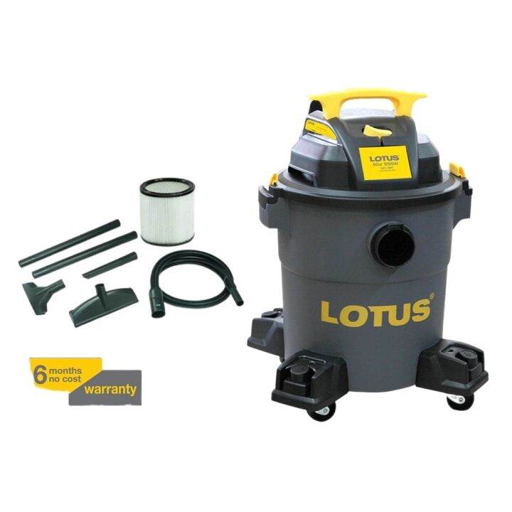 Lotus Vacuum Blower Wet/Dry 1200W 6gal LT1828B (Grey) - Vacuum Cleaners ...