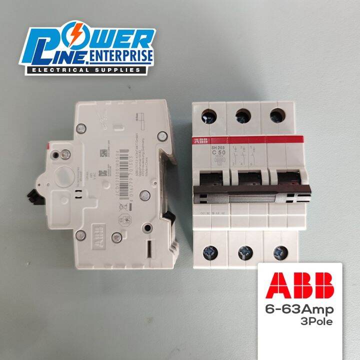 ABB Compact Home SH203-C 3pole MCB Curved C ( 6A-63A ) | Lazada PH