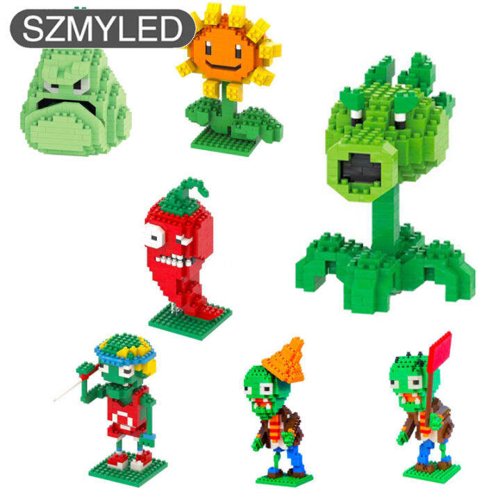 Plants VS Zombies Building Blocks Cartoon Small Particles Assemble ...