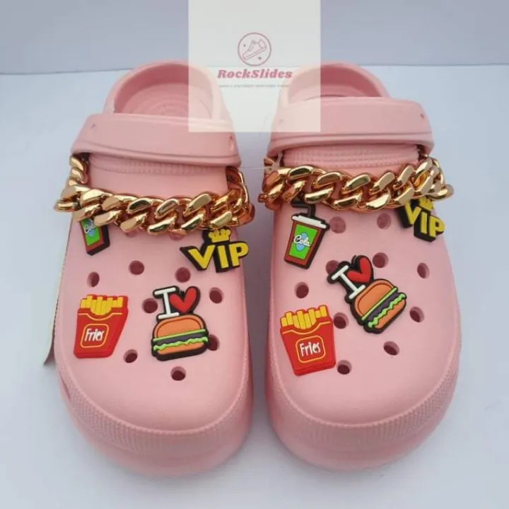 Crocs bae clogs with jibbitz (random jibbits) and chain high qualityRQi ...