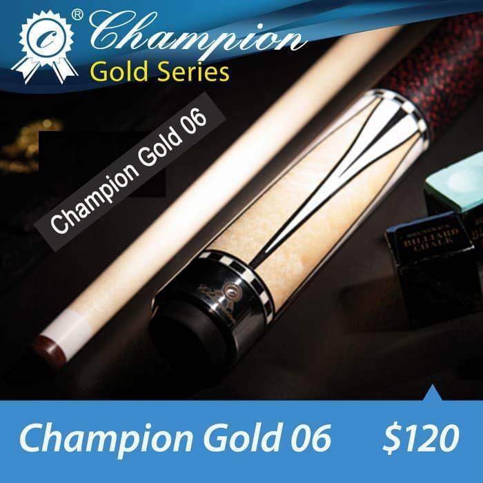 Champion Gold 06 - Maple Pool Billiard Cue Stick - Stik Biliar - 13 mm ...