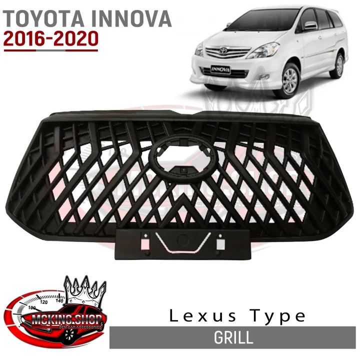 Toyota Innova 2016-2020 Lexus Type Front Grill (Black) | Lazada PH