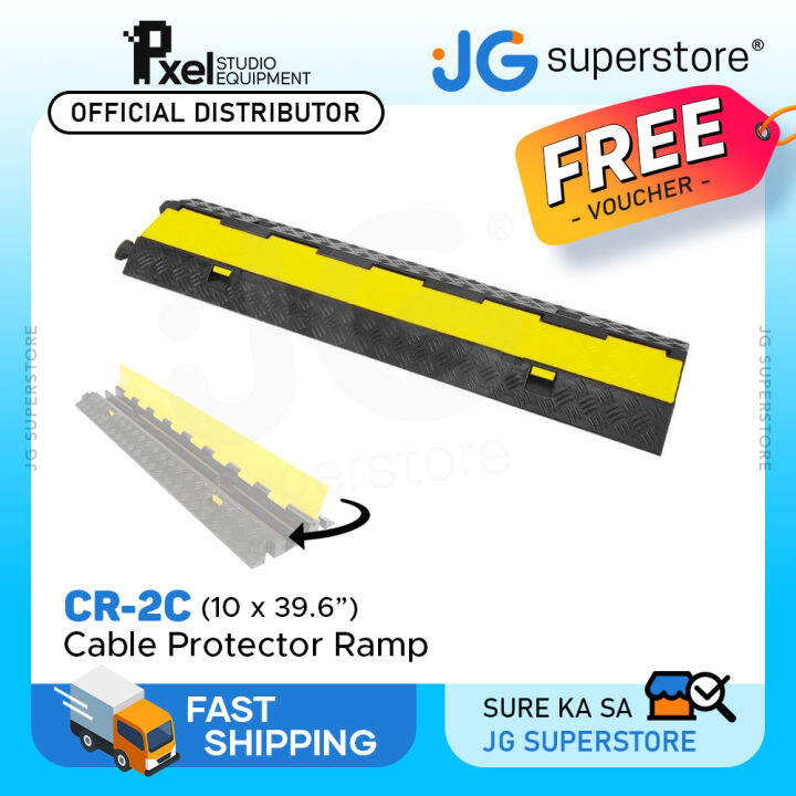 Pxel CR-2C Flip-Open Heavy Duty Cable Hose Rubber Protector Ramp (10 x ...