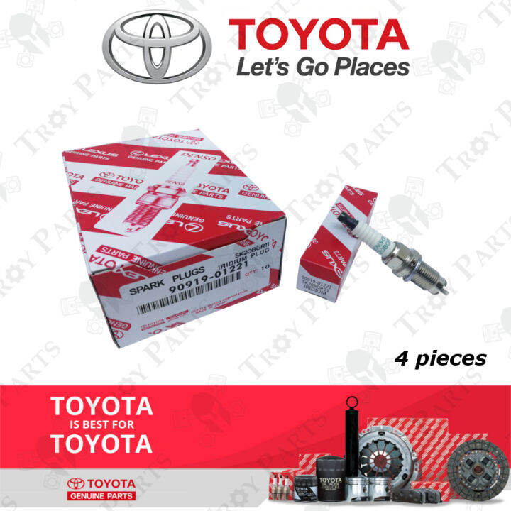 (4pc) Original Toyota Iridium Spark Plug 90919-01221 Wish ANE10 Caldina ...