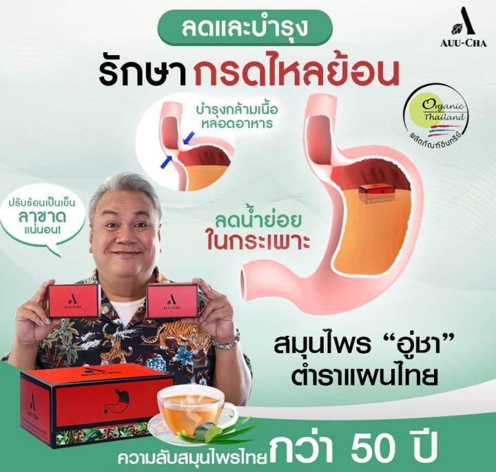 Auu-Cha อู่ชา ชากรดไหลย้อน ชาแก้กรดไหลย้อน สมุนไพรกรดไหลย้อน สมุนไพรแก้ ...