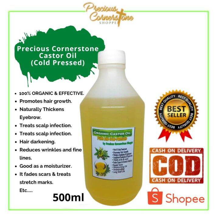 PCS CASTOR OIL 500ML 100 PURE, ORGANIC COLD PRESSED♣ | Lazada PH