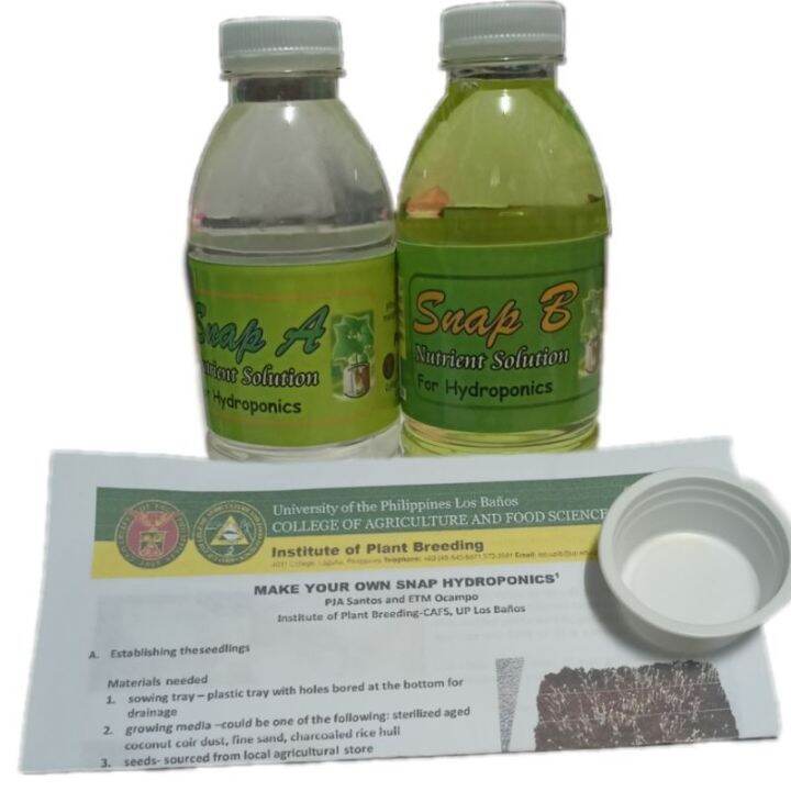 Snap Hydroponics Nutrient Solution A and B (500ml) | Lazada PH