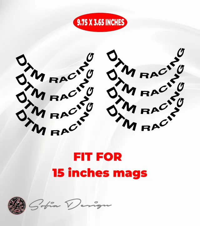 DTM Racing Wheels Sticker Cut out Vinyl Sticker | Lazada PH