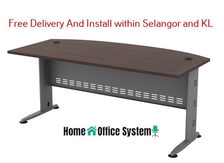 D Shape Executive Office Table with J Metal Leg (W 1800 X D 900 X H 750 ...