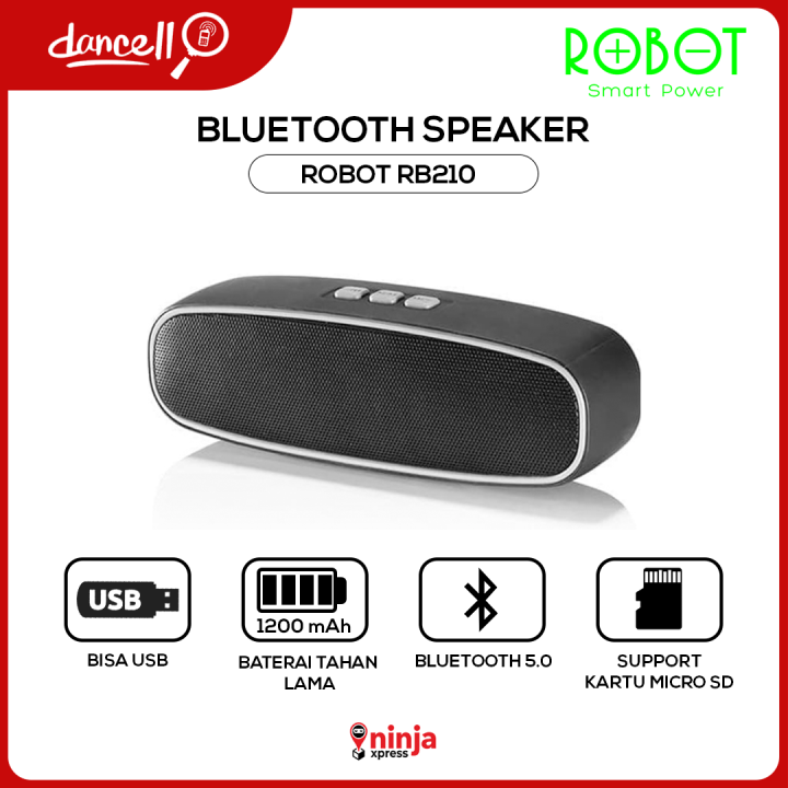 SPEAKER BLUETOOTH PORTABLE SPEAKER ROBOT RB210 SPIKER BLUETOOTH MINI ...