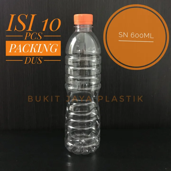 Botol aqua 600 ml / Botol plastik minuman 600 ml / isi 10 pcs | Lazada ...