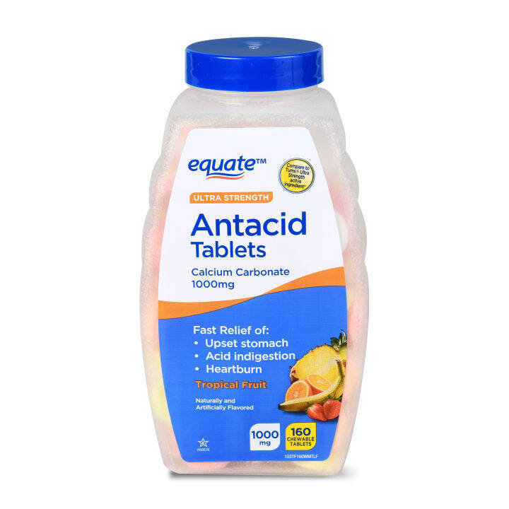 Equate Ultra Strength | Antacid Tablets Calcium Carbonate (1000mg ...