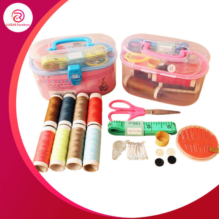 TW.Ph DIY sewing set with case box home tools Mini travel sewing kits ...