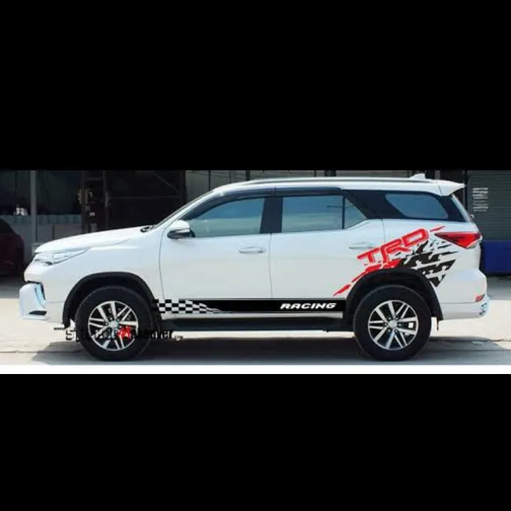 Stiker mobil fortuner trd racing cutting sticker mobil fortuner pajero ...