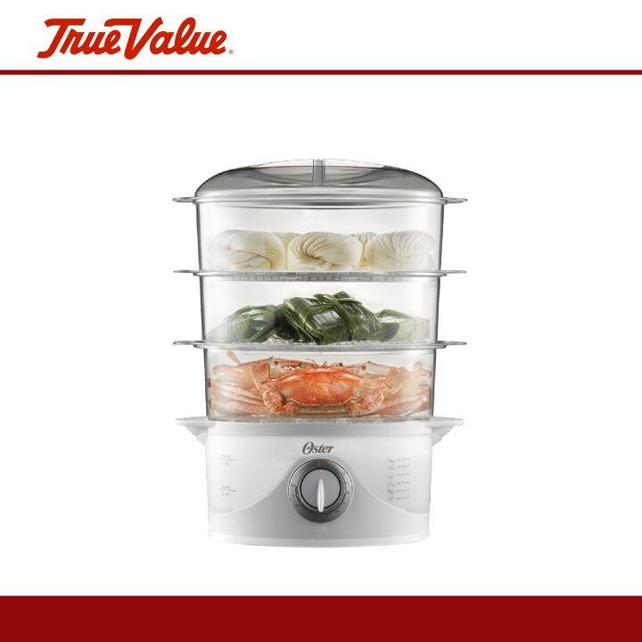 Oster® 3-Layer Food Steamer 9L with Timer, Rice Bowl, and Nesting Trays ...