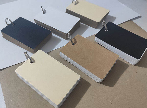 Ring Bind / Flash Card / Memo Pad/Note Pad Kraft Brown and Vellum White ...
