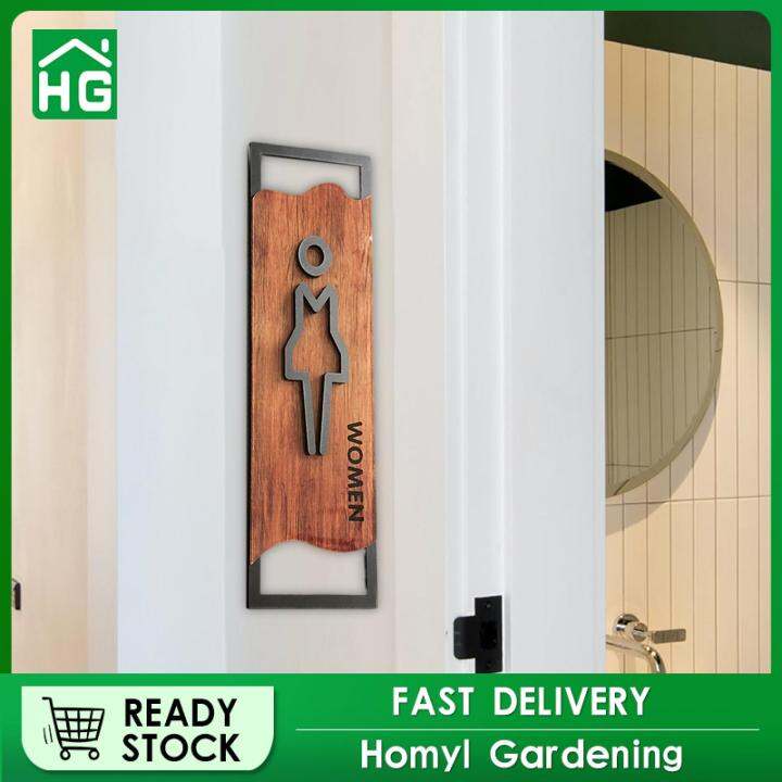 Homyl Restroom Sign Toilet Sign Male and Female Acrylic Pictogram for ...
