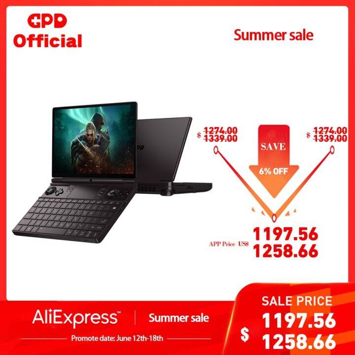 GPD WIN MAX 2 Handheld Gaming Mini Laptop PC Notebook Gamer AMD Ryzen 7 6800U Processor Memory ...