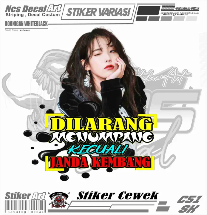 stiker mobil decal gambar cewek keren vektor / sticker motor cewek ...