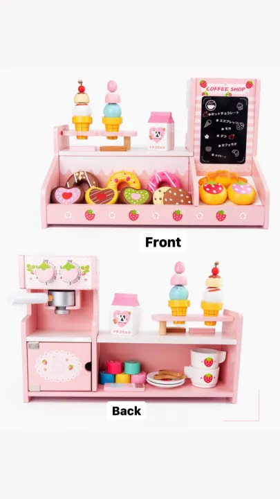 Woodenmiggy Pink Coffee maker and dessert toy | Lazada PH