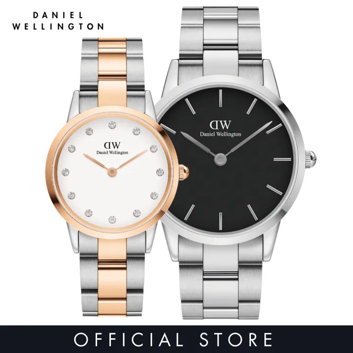 Daniel Wellington Gift Set -Iconic Lumine 32 RG/S White+Iconic Link 40 ...