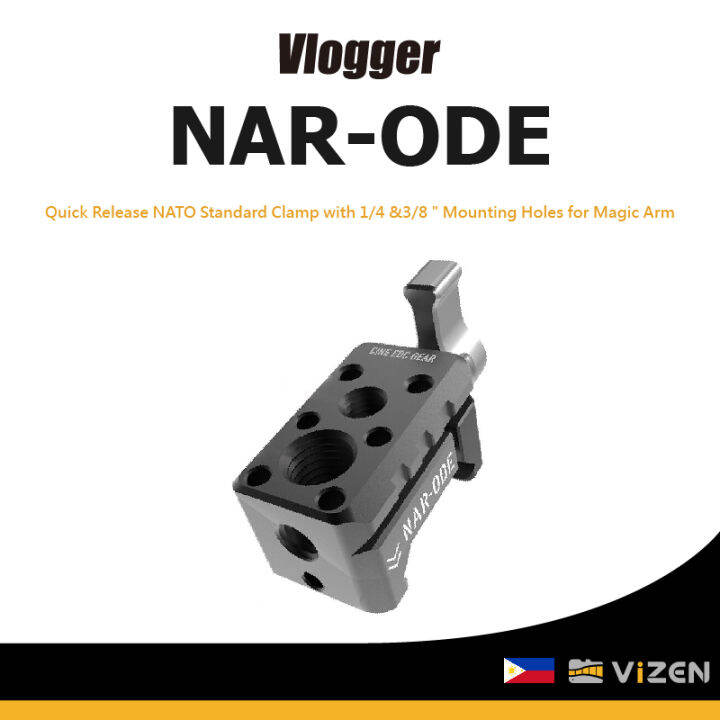 Vlogger NAR-ODE Quick Release NATO Standard Clamp with 1/4 &3/8 ...